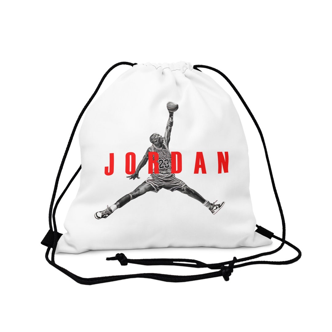 Jumpman Jordan Red Logo Drawstring Bag Outdoor Backpack Model DBJJW001 ...