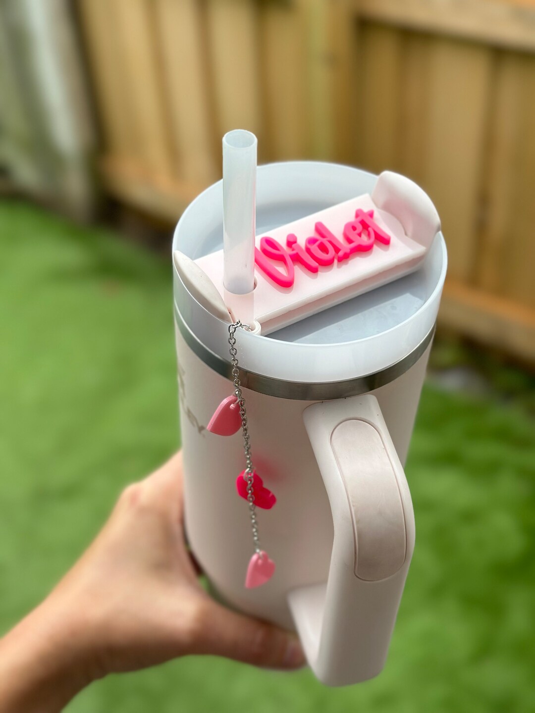 Name Stanley Topper With Hanging Charms Personalized Stanley Topper ...