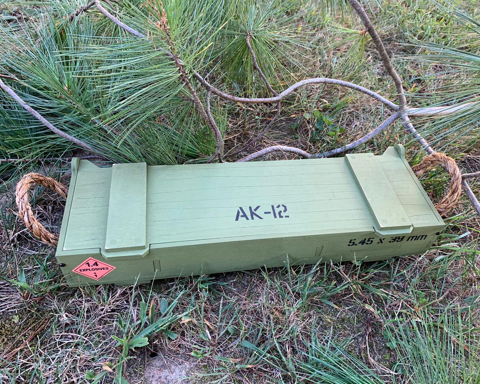 Riflecrates - Mini Wood Army Crate for Goatguns AK12 Model *no Gun ...