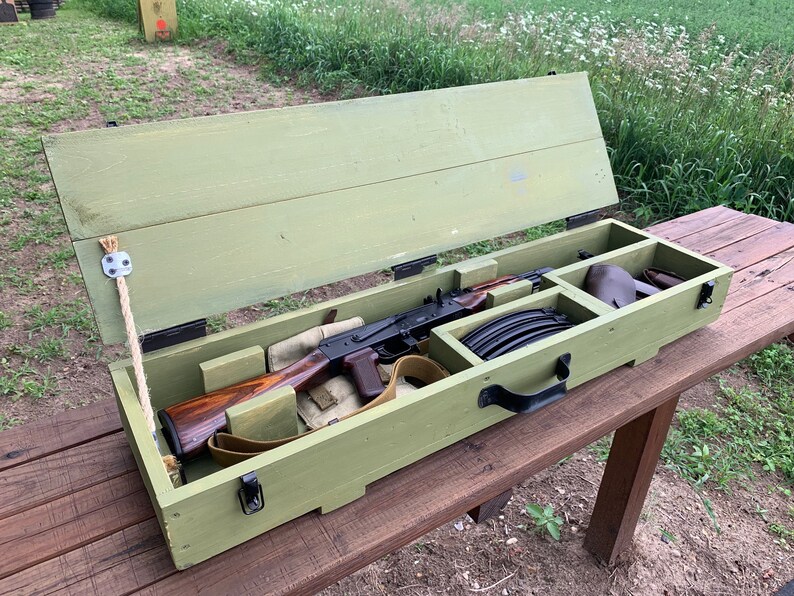 Custom AK Military Style Wooden Weapon Crate OD Green - Etsy