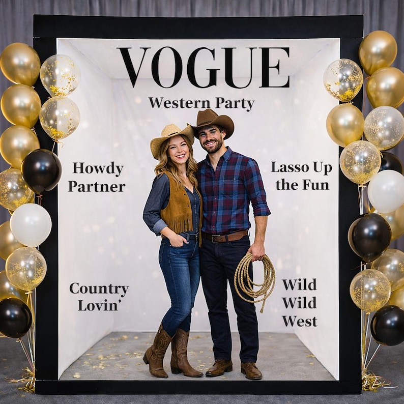 Vogue Magazine Photo Booth Frame Custom | Wedding Magazine Photo Booth ...