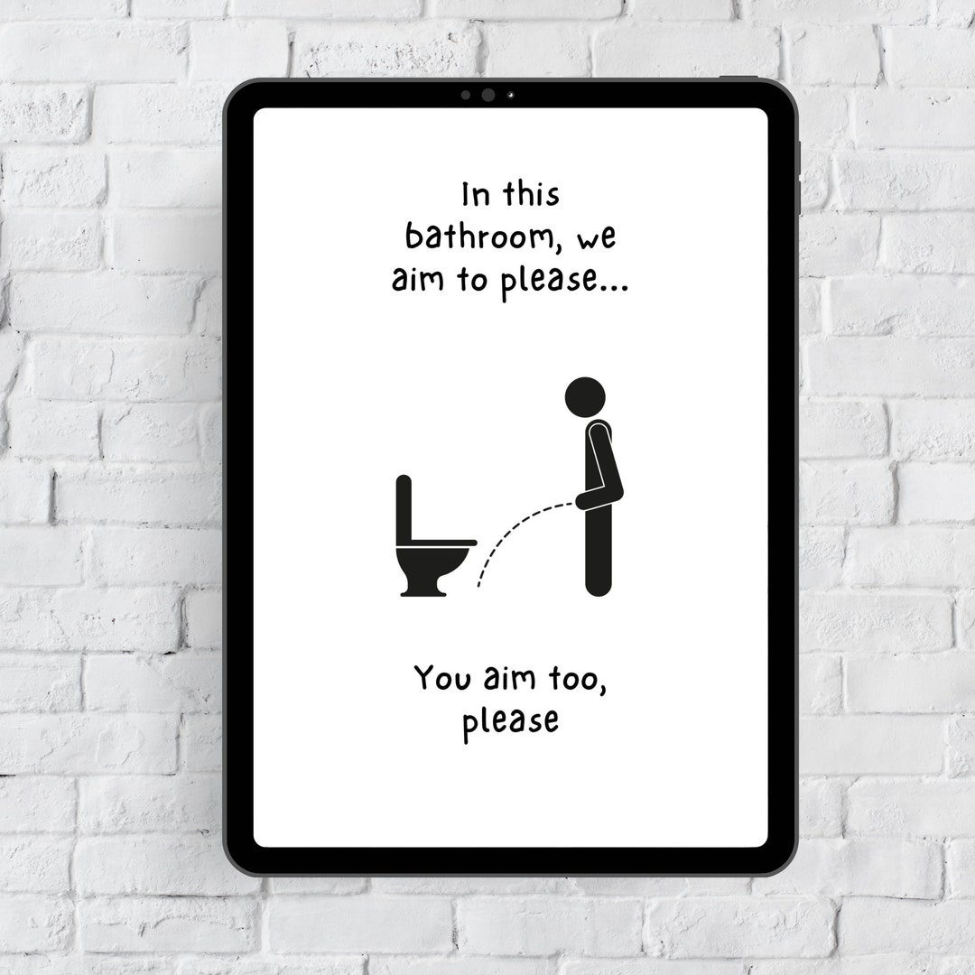 Bathroom Prints, Digital Funny Bathroom Decor, Bathroom Prints ...