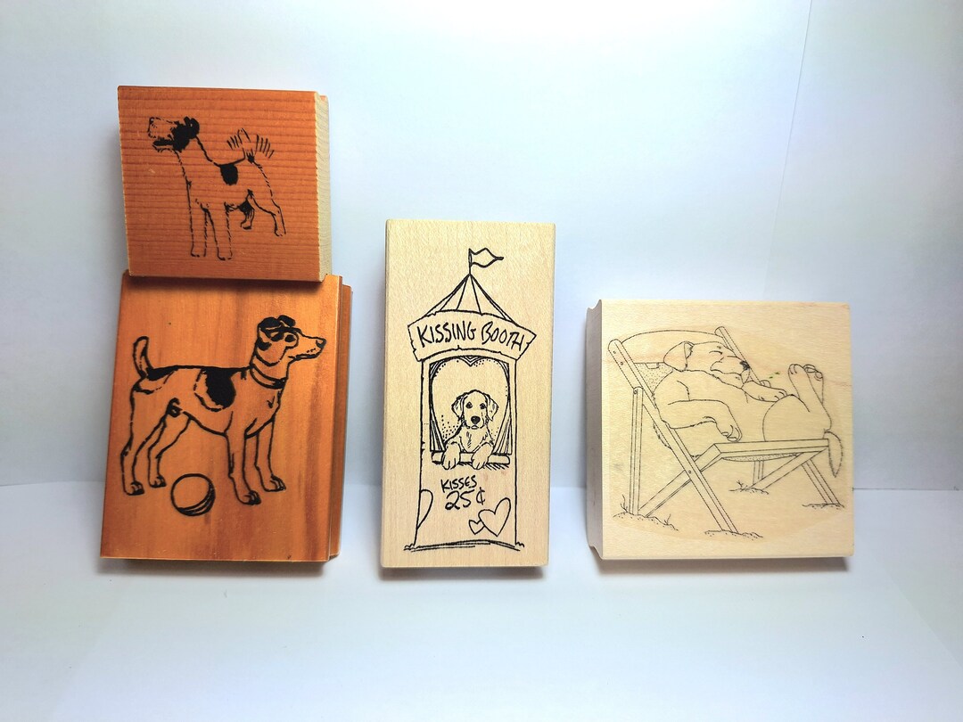 Dog Stamp Set 4 Stamps Included Barely Used in Excellent - Etsy