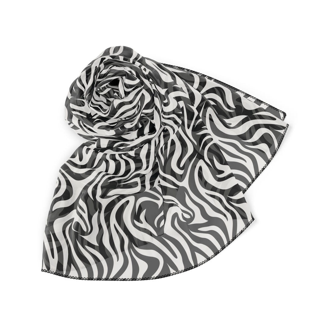 Zebra Print Fashion Scarf - Etsy