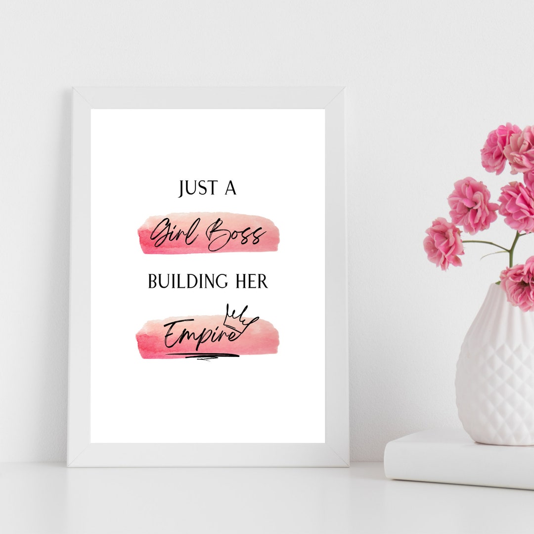 Printable Girl Boss Wall Art, Printable Wall Art, Boss Babe Wall Art ...