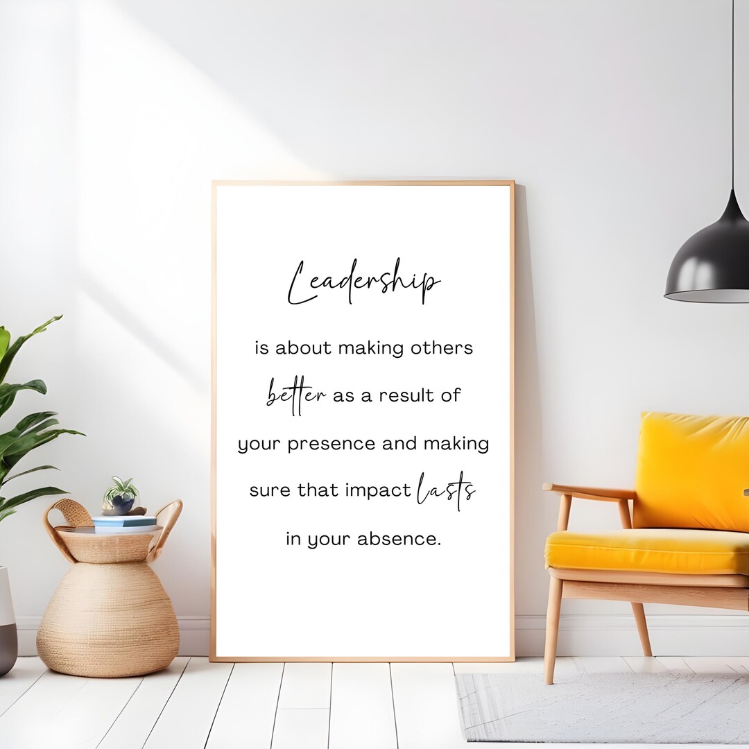 Leadership Quote Downloadable Poster, Printable Office Decor ...