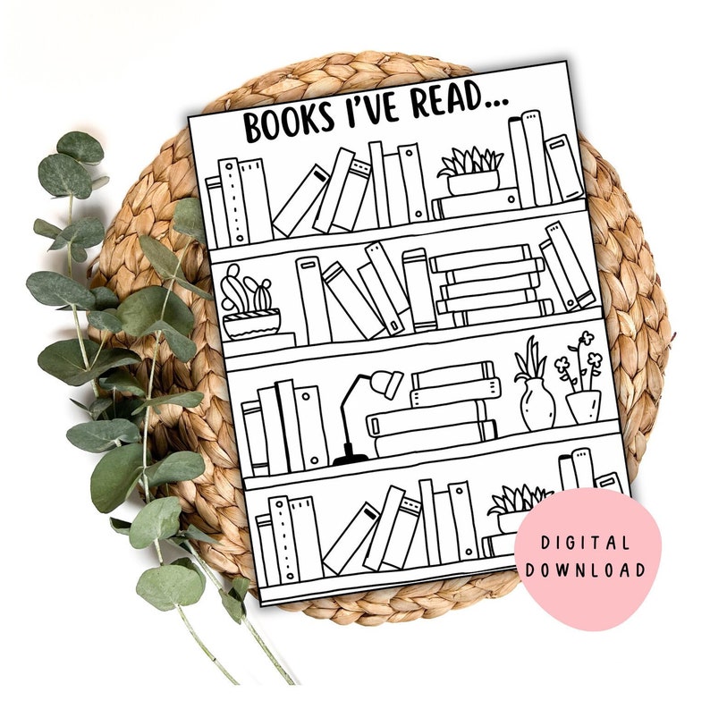 Books I've Read Tracker Digital Download for Book Readers 8.5x11 Books ...