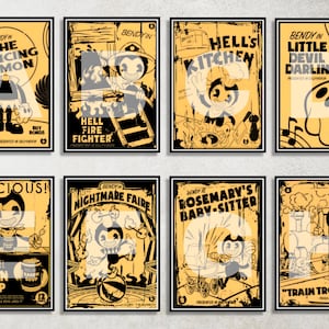 Pick Your Set of 5 Bendy and the Ink Machine Digital Download Poster ...