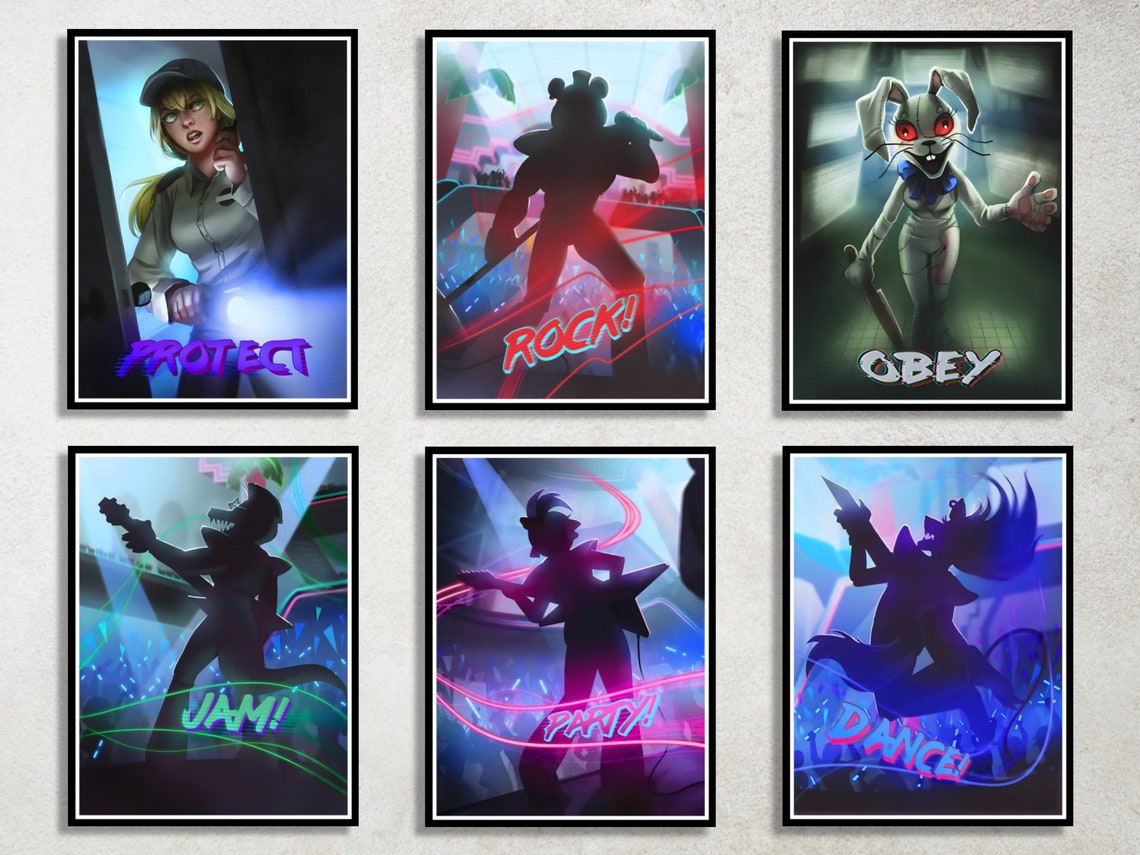 Five Nights at Freddys Poster FNAF Security Breach Printable Game ...