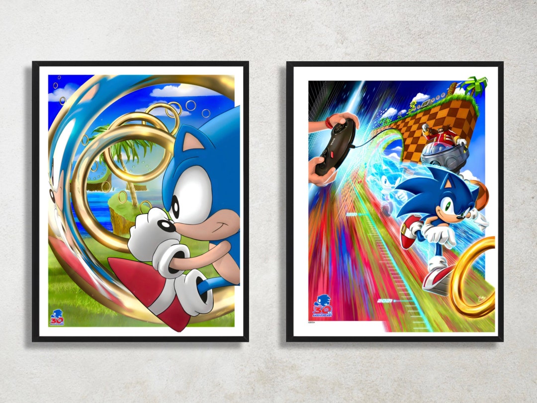 Set of 2 Sonic the Hedgehog Digital Download Poster Bundle for Bedroom ...