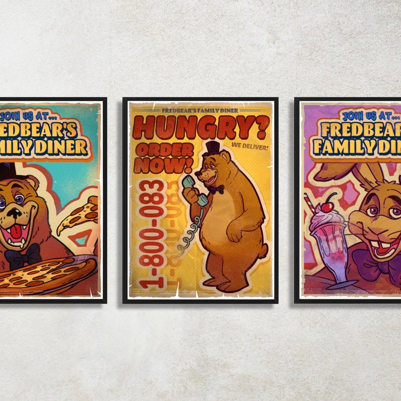 Celebrate Five Nights at Freddys Poster - Etsy