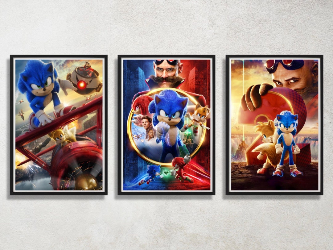 Set of 3 Sonic the Hedgehog Digital Download Poster Bundle for Bedroom ...