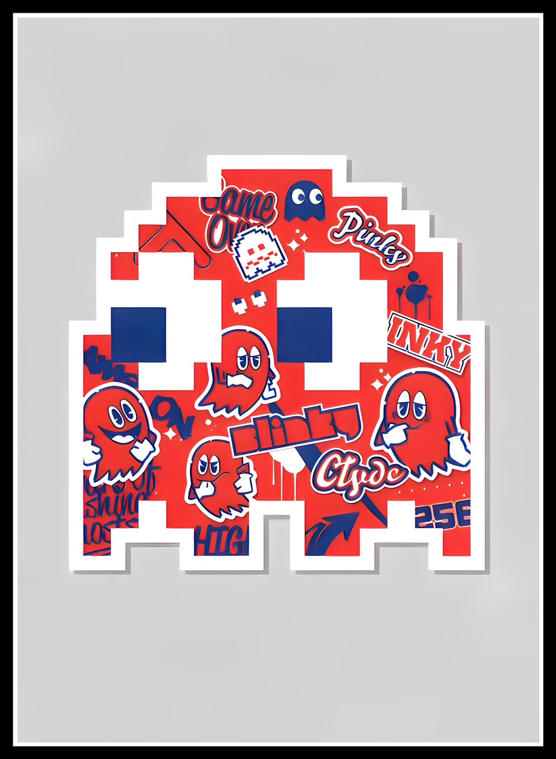 Set of 3 Pac-man Digital Download Poster Bundle for Bedroom Decor ...
