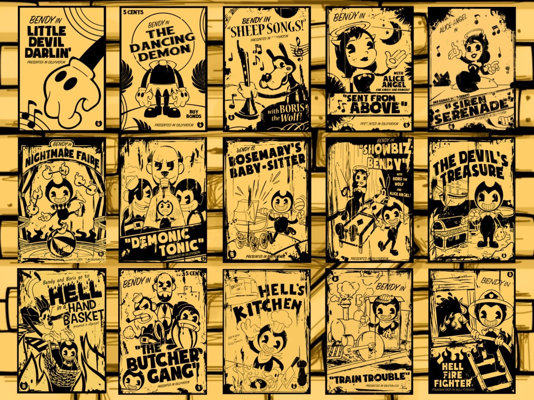 Bendy and the Ink Machine Poster | Bendy Printable Game Digital ...