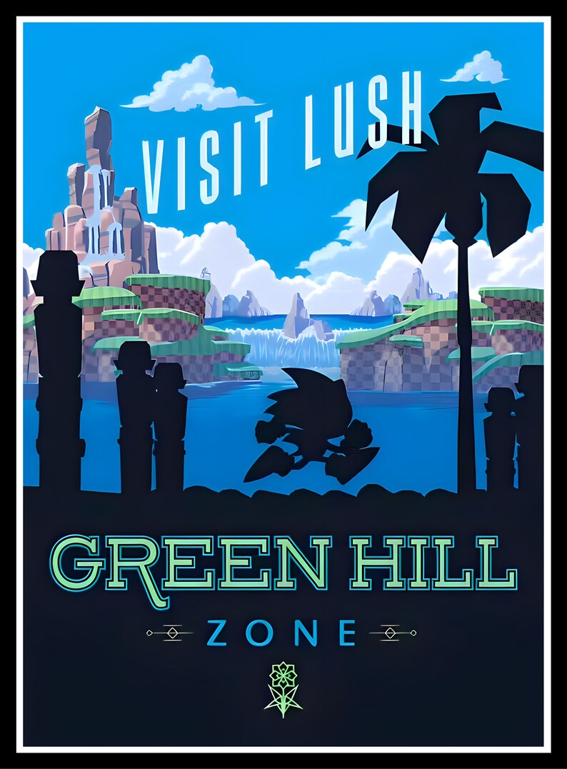 Set of 2 Sonic the Hedgehog Digital Download Poster Bundle for Bedroom ...