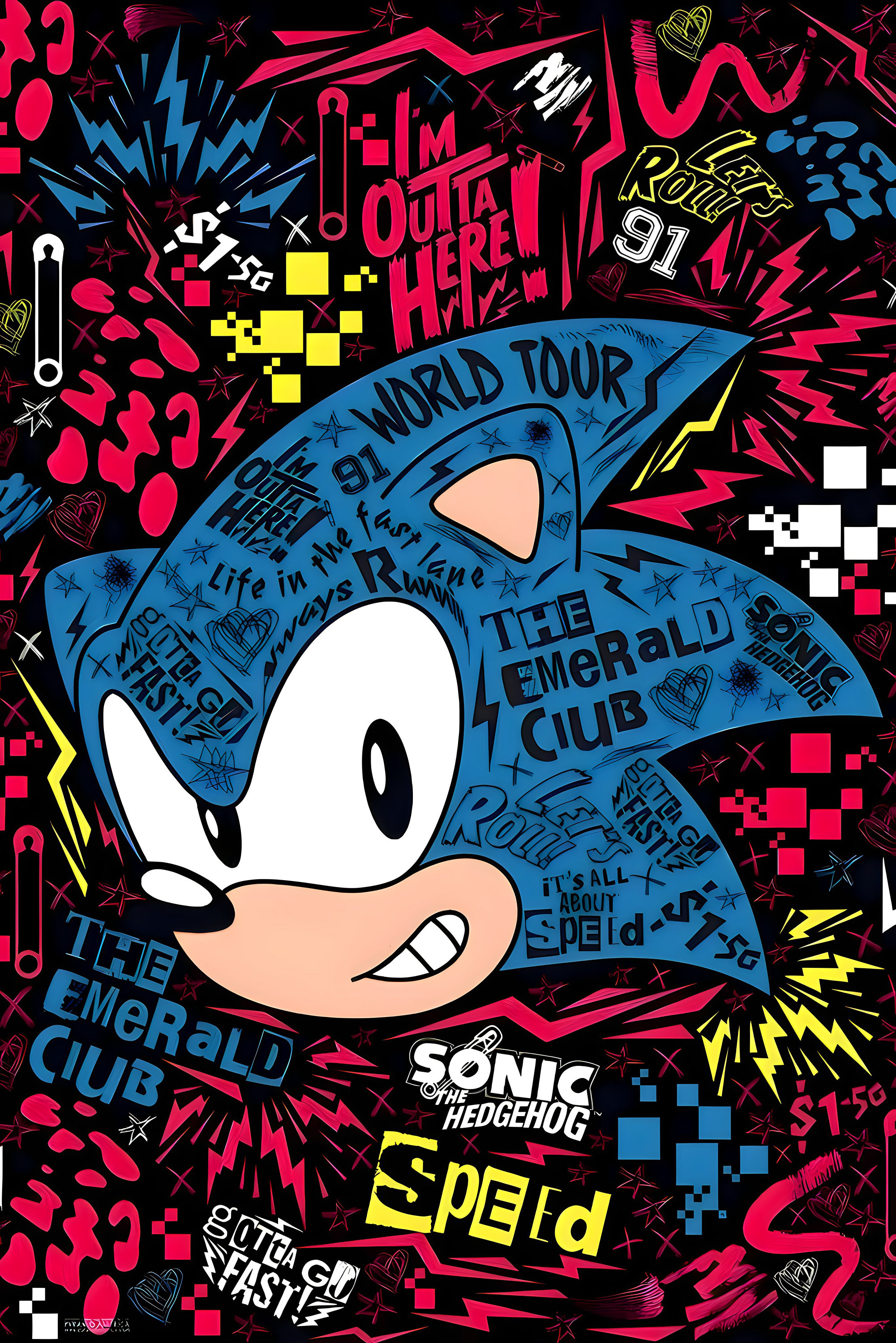 Sonic the Hedgehog Digital Download Poster for Bedroom Decor - Etsy