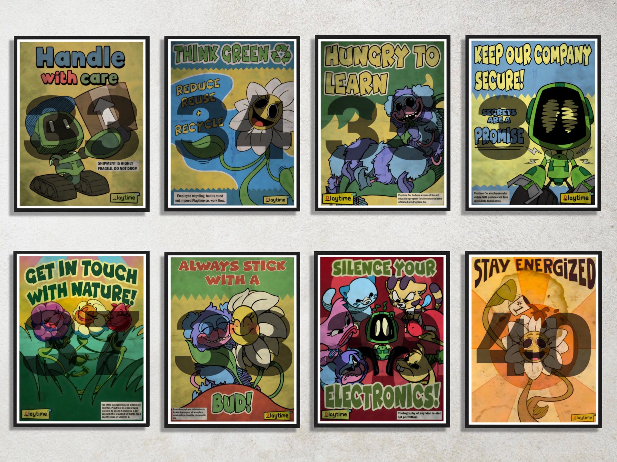 Pick Your Set of 3 Poppy Playtime Digital Download Poster Bundle for ...