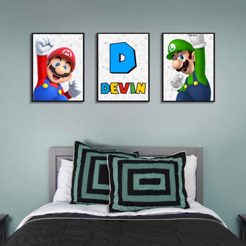 Super Mario Bedroom Decor - Etsy