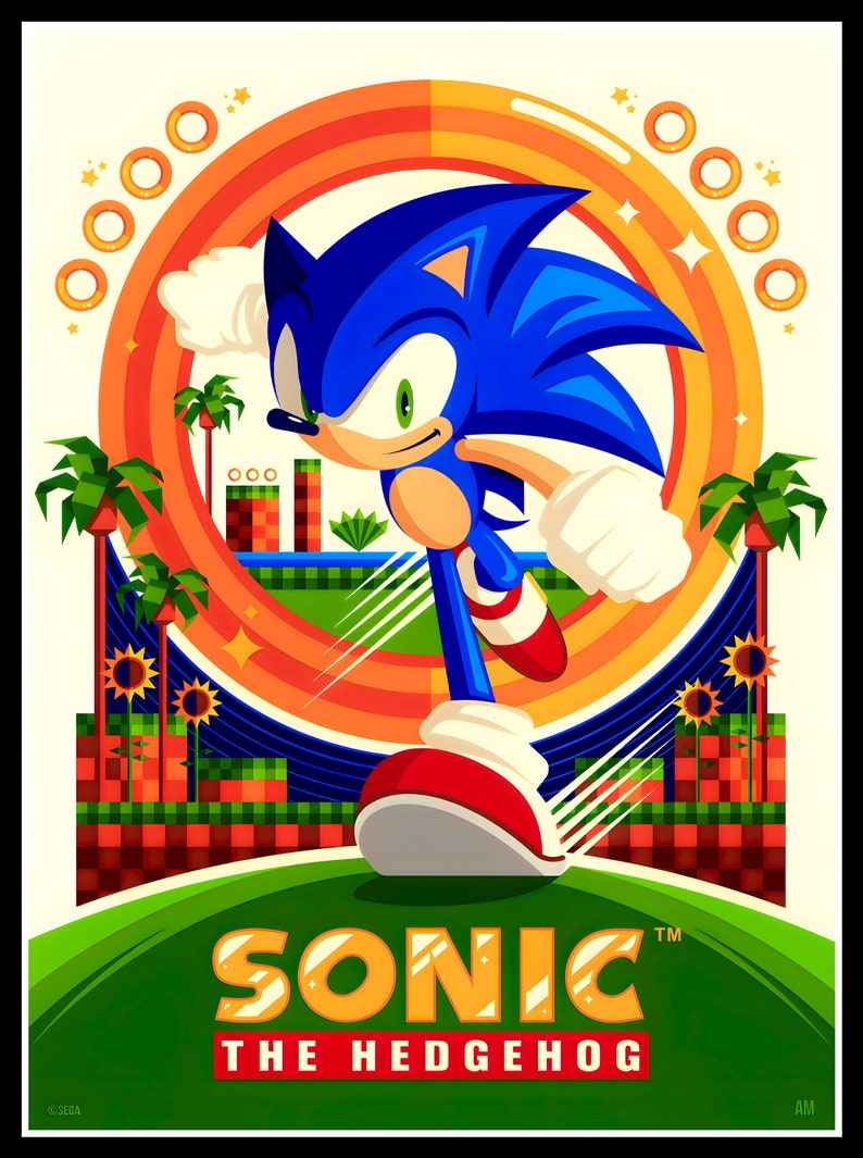 Set of 3 Sonic the Hedgehog Digital Download Poster Bundle for Bedroom ...