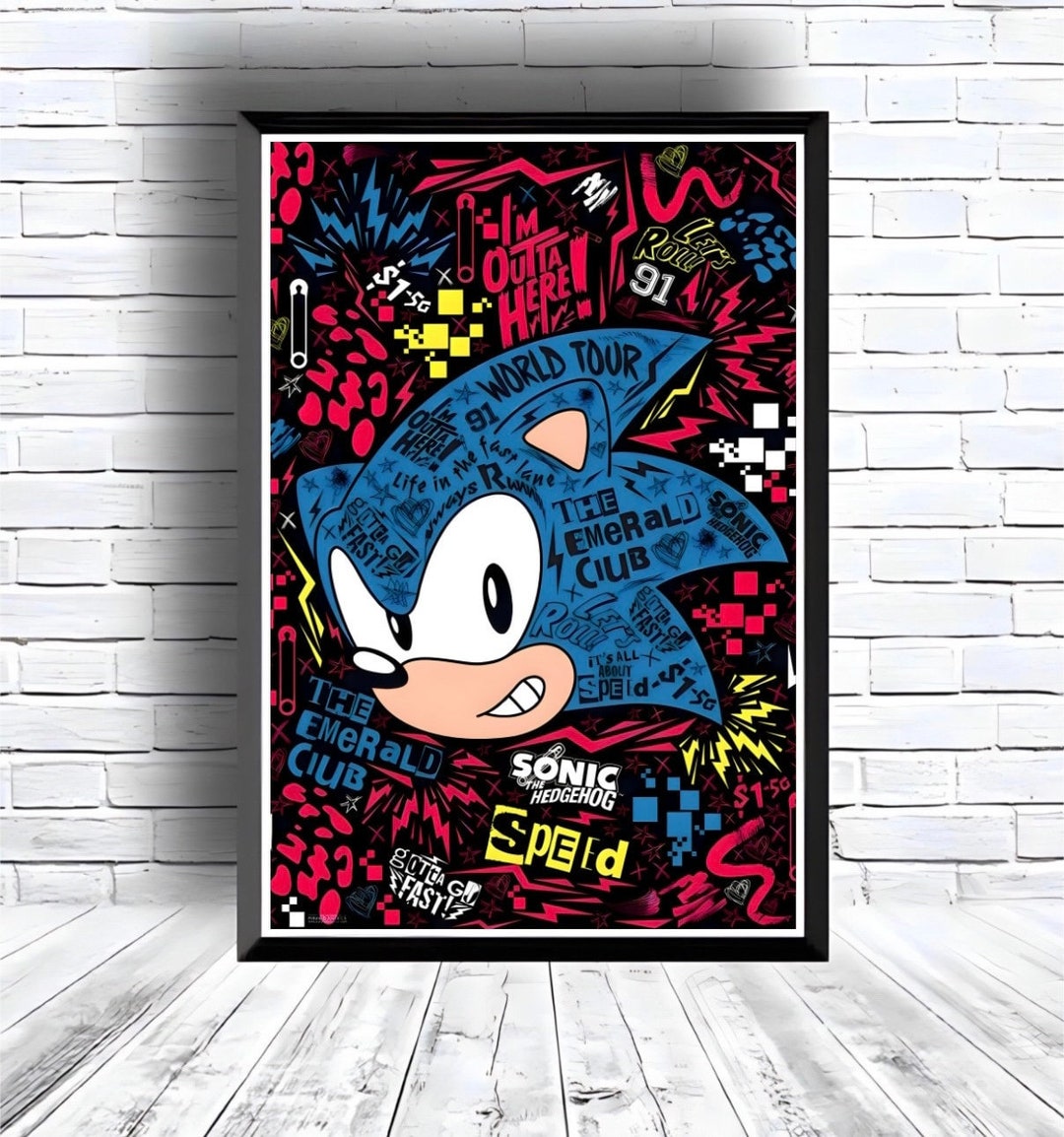 Sonic the Hedgehog Digital Download Poster for Bedroom Decor, Party ...