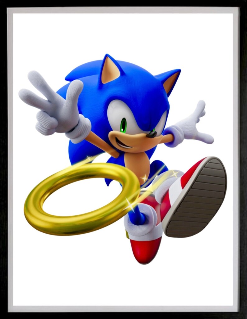 Set of 6 Sonic the Hedgehog Digital Download Poster Bundle for Bedroom ...