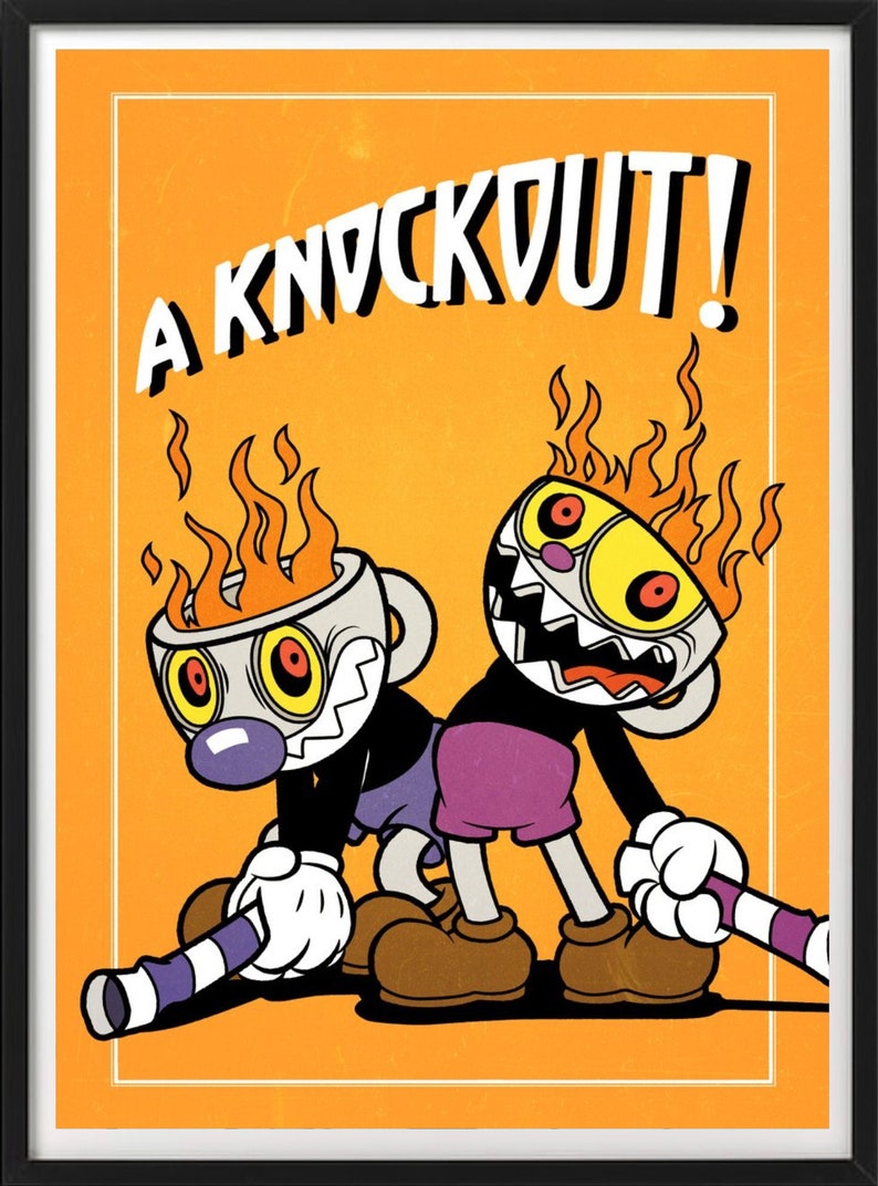 Set of 3 Cuphead Digital Download Poster Bundle for Bedroom Decor ...