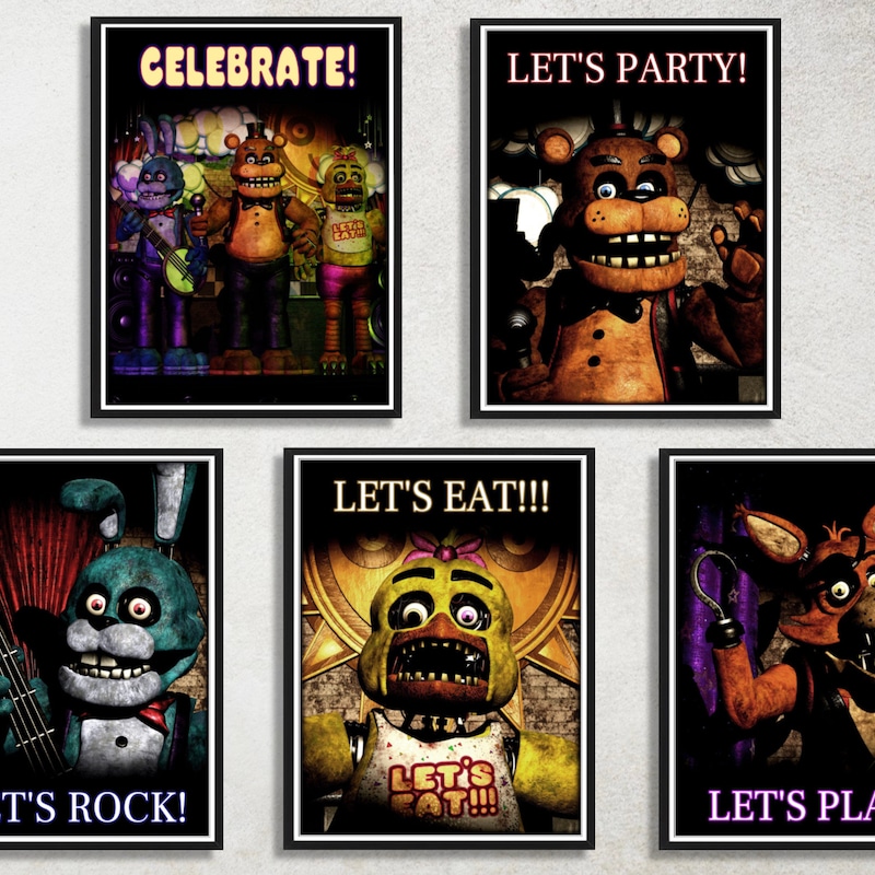 Celebrate Five Nights at Freddys Poster - Etsy