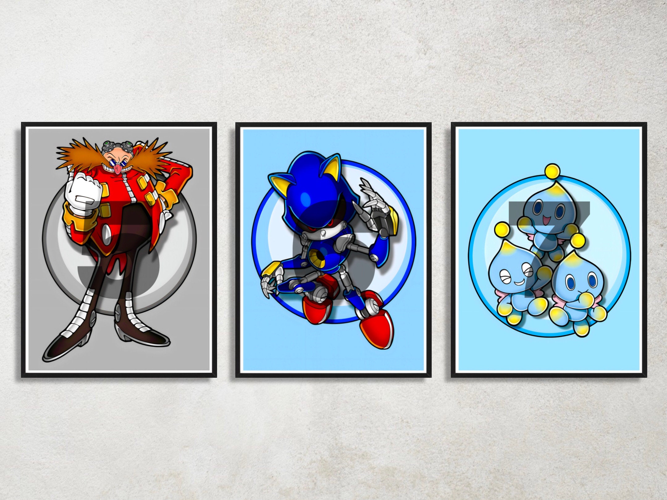 Pick Your Set of 5 Sonic the Hedgehog Digital Download Poster Bundle ...