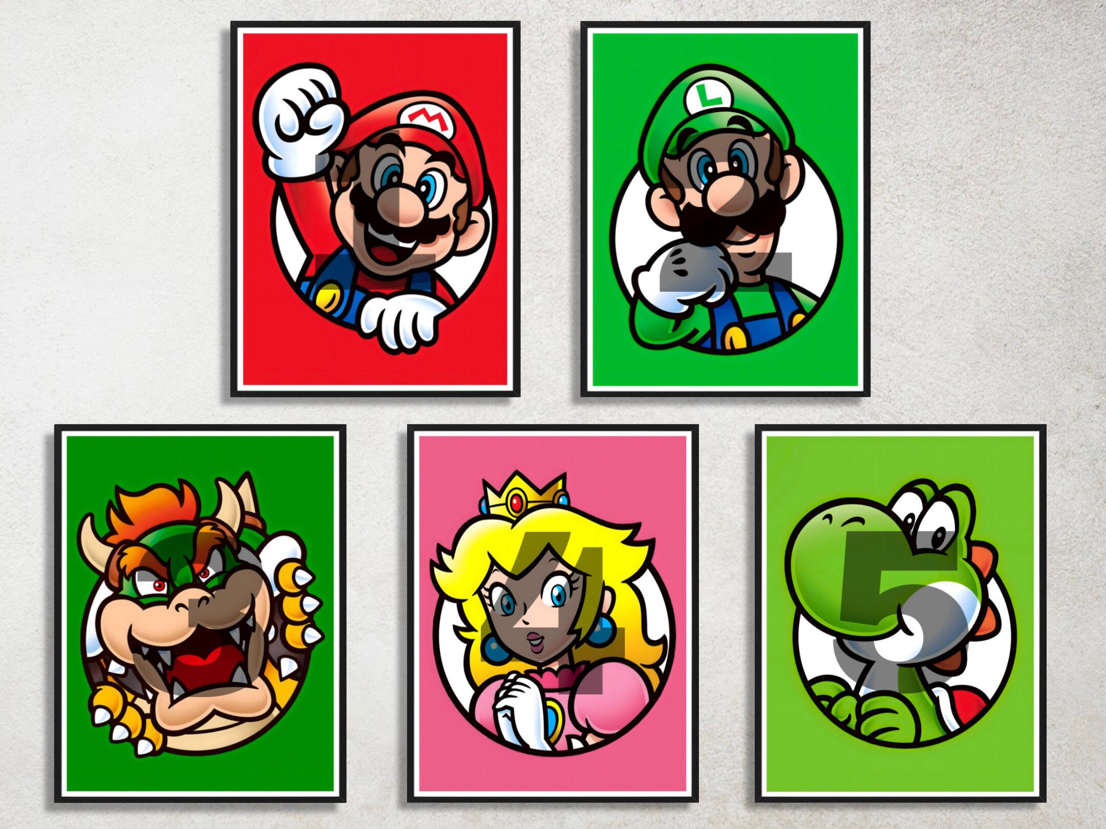 Pick Your Set of 3 Super Mario Digital Download Poster Bundle for ...