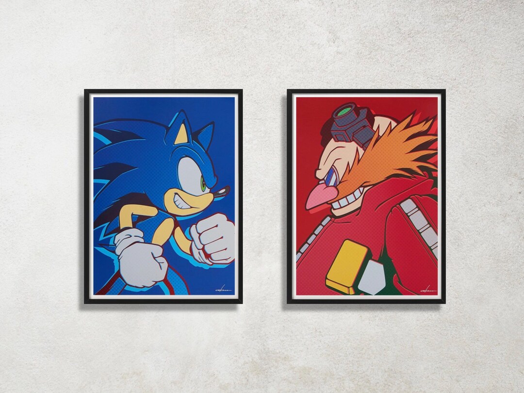 Set of 2 Sonic the Hedgehog Digital Download Poster Bundle for Bedroom ...