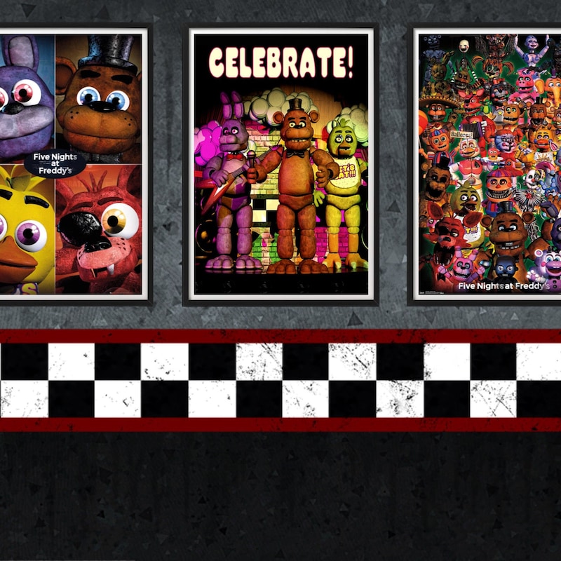 Celebrate Five Nights at Freddys Poster - Etsy