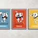 Set of 3 Cuphead Digital Download Poster Bundle for Bedroom Decor ...