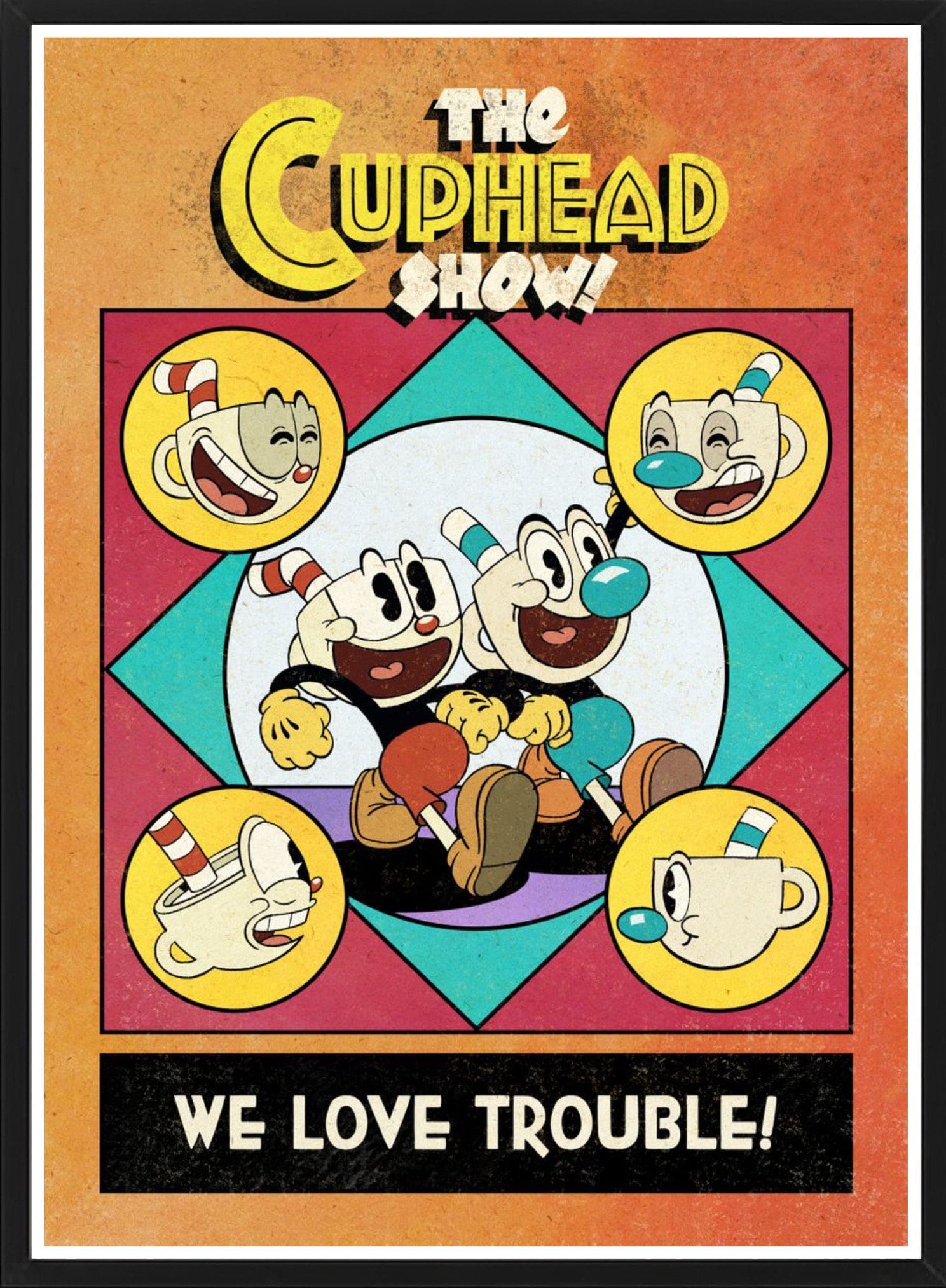 Set of 2 Cuphead Digital Download Poster Bundle for Bedroom Decor ...