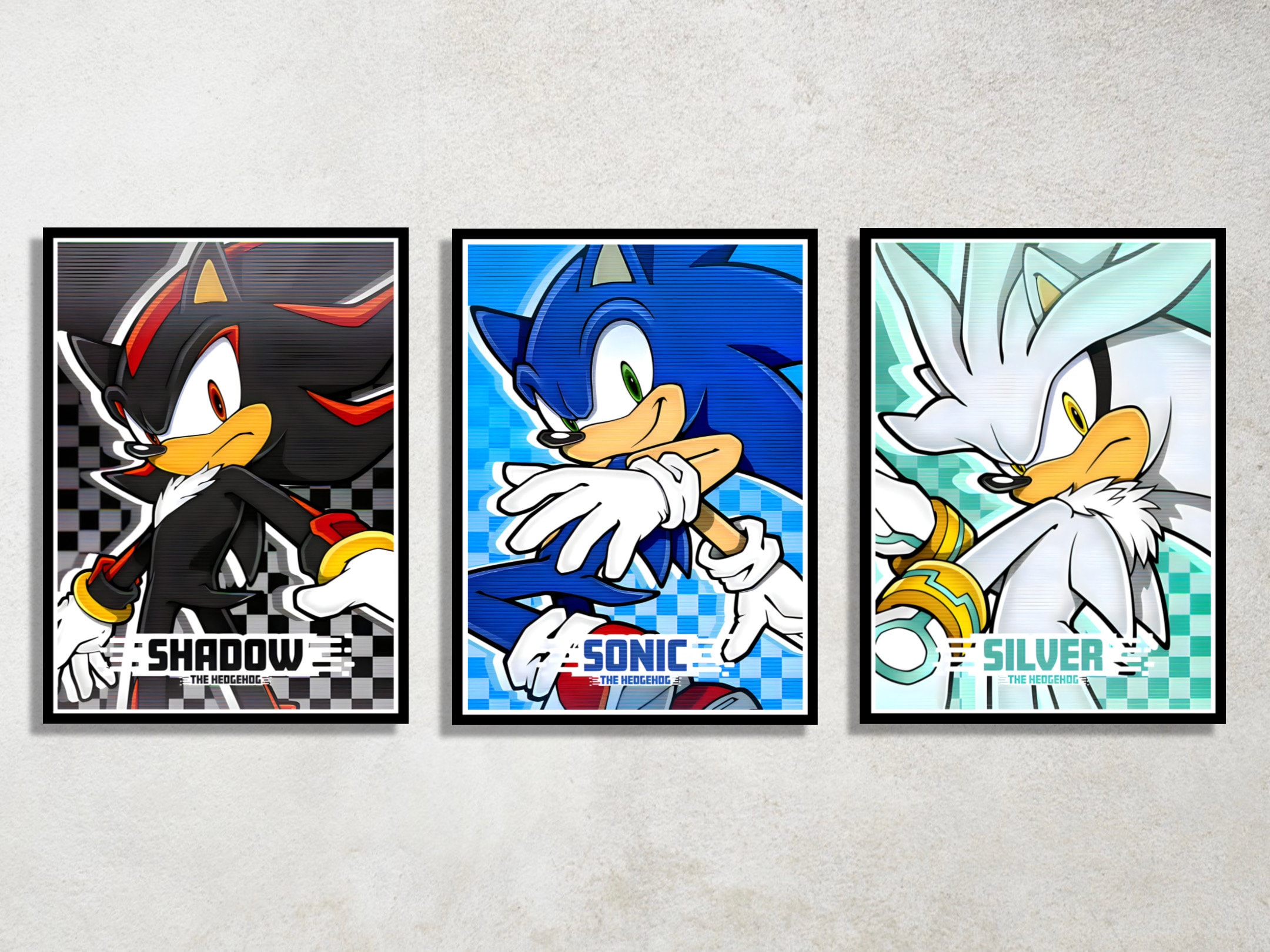 Set of 3 Sonic the Hedgehog Digital Download Poster Bundle for Bedroom ...
