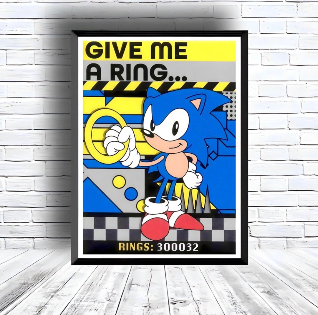 Sonic the Hedgehog Digital Download Poster for Bedroom Decor, Party ...