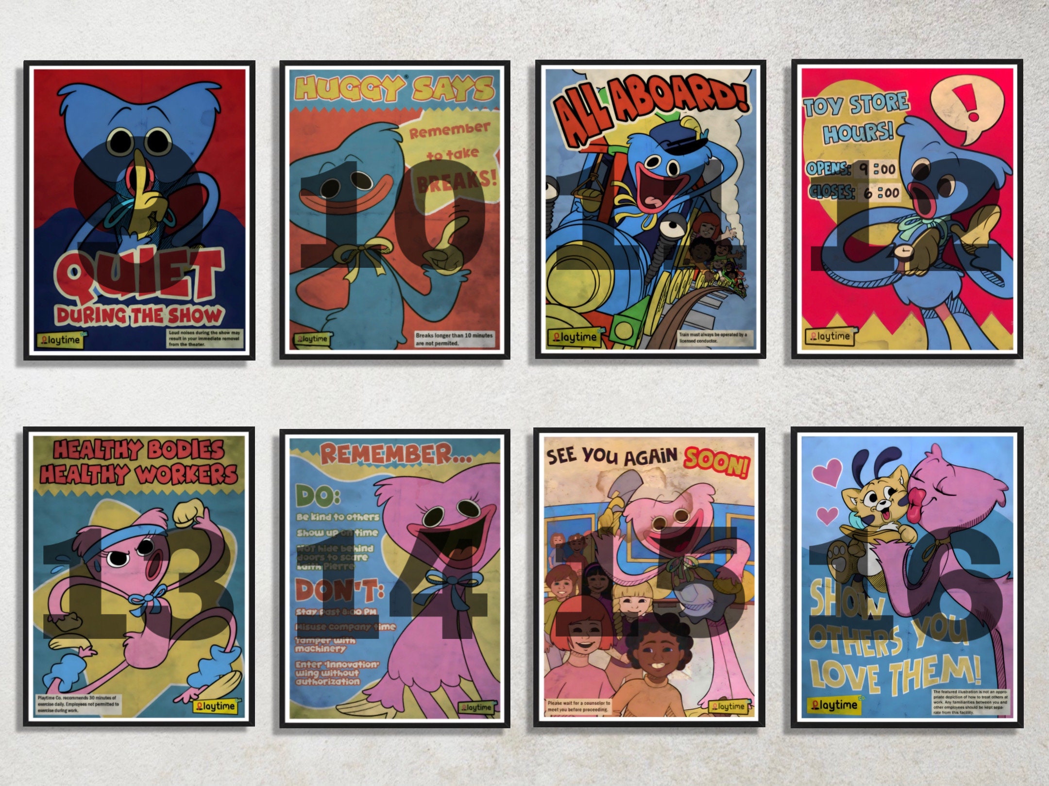 Pick Your Set of 3 Poppy Playtime Digital Download Poster Bundle for ...