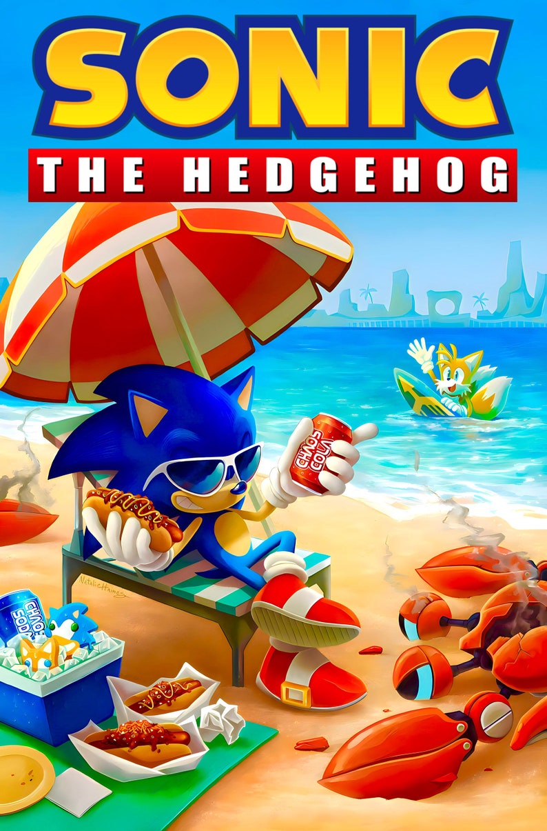 Sonic the Hedgehog Digital Download Poster for Bedroom Decor, Party ...