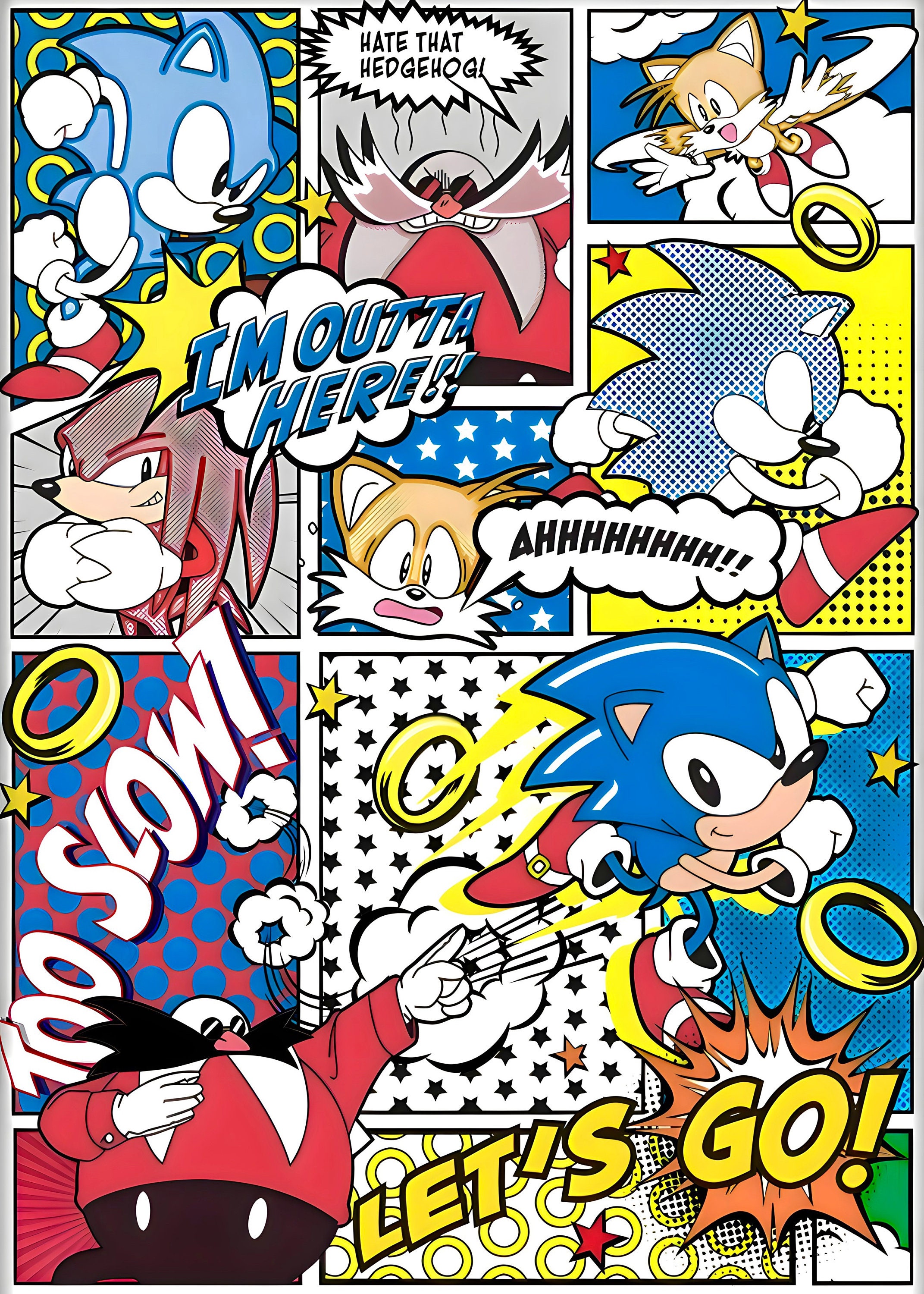 Sonic the Hedgehog Digital Download Poster for Bedroom Decor, Party ...
