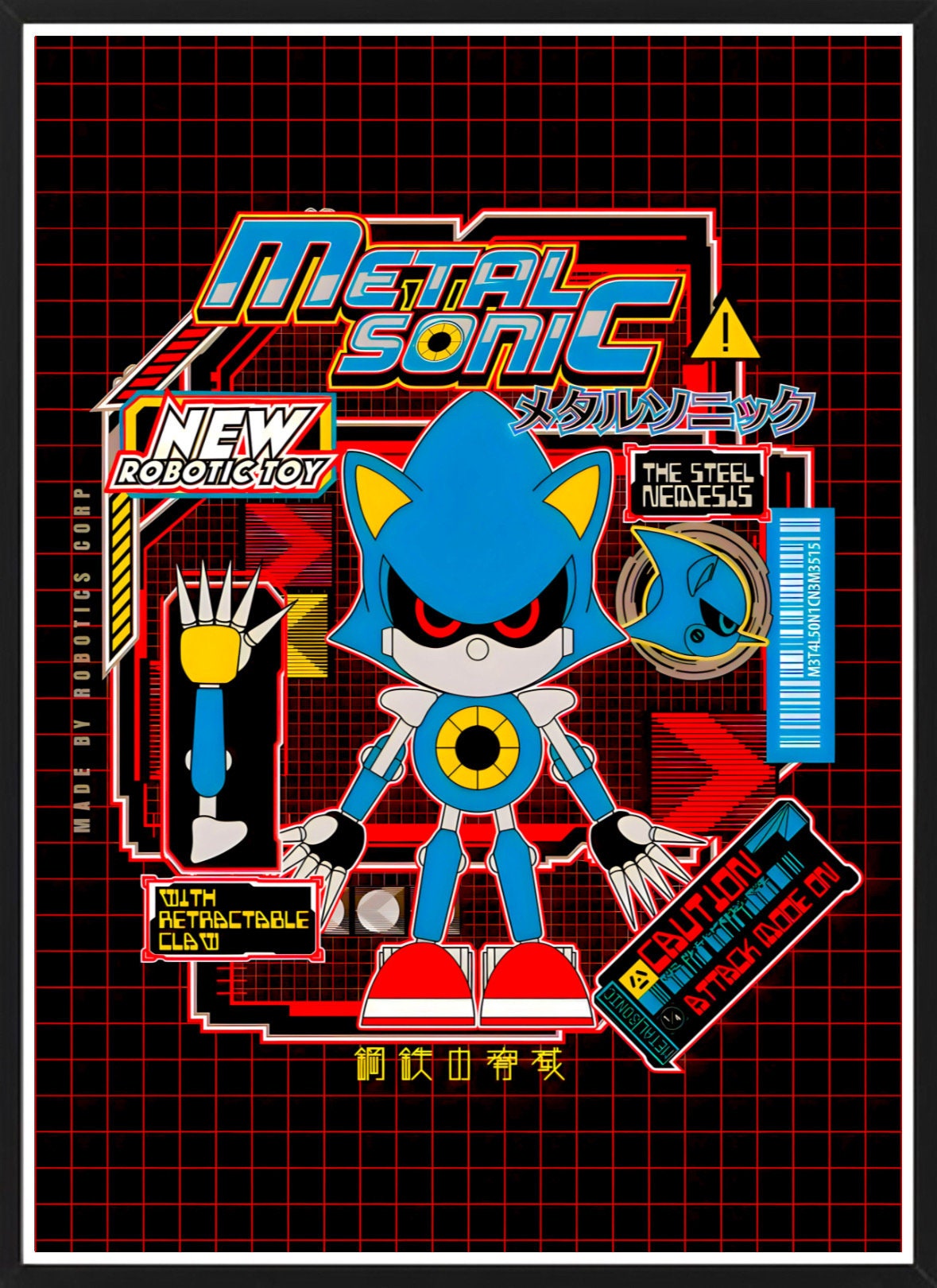 Set of 5 Sonic the Hedgehog Digital Download Poster Bundle for Bedroom ...