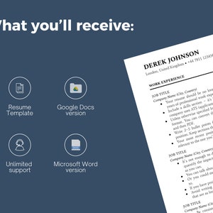 Minimalist Simple CV Resume Template for Word, Google Docs, 1 Page ...