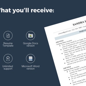 Professional Minimalist Resume Template Single Column Format for Word ...