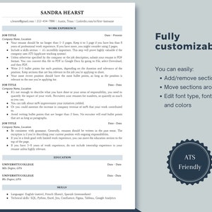 Professional Minimalist Resume Template Single Column Format for Word ...