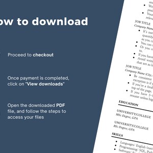 Minimalist Simple CV Resume Template for Word, Google Docs, 1 Page ...