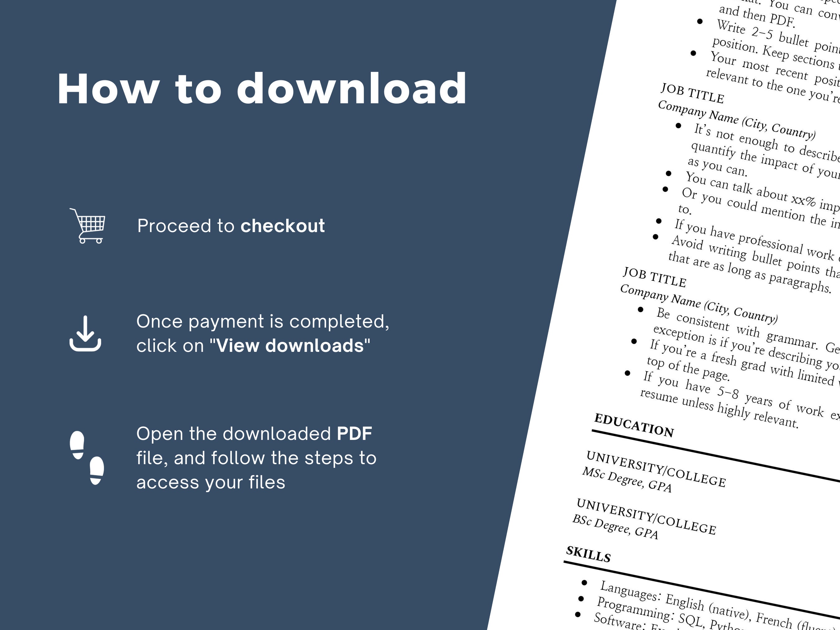 Minimalist Simple CV Resume Template for Word, Google Docs, 1 Page ...