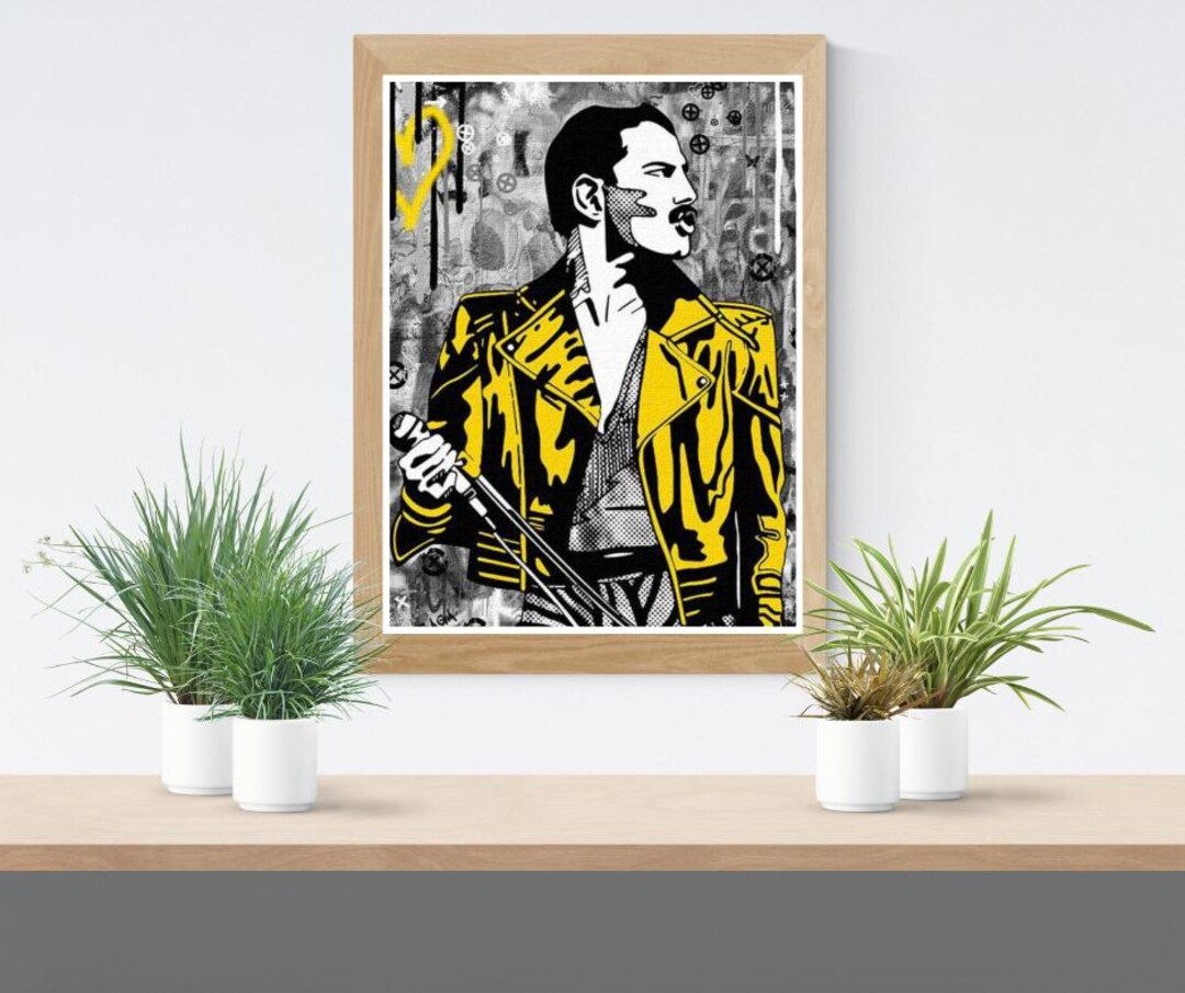 Iconic Music Wall Art: Freddie Mercury Portrait, Queen Fan Gift Idea - Etsy
