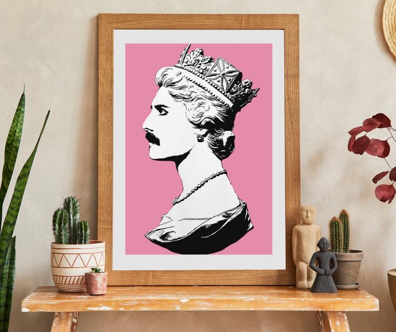 Queen Fan Gift Idea Freddie Mercury Poster Digital Art - Etsy