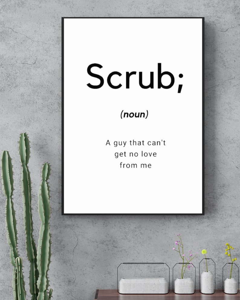 Vintage TLC No Scrubs Poster - 90s Music Lyrics Print - Etsy