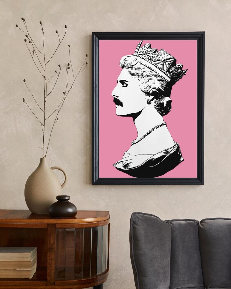 Queen Fan Gift Idea Freddie Mercury Poster Digital Art - Etsy