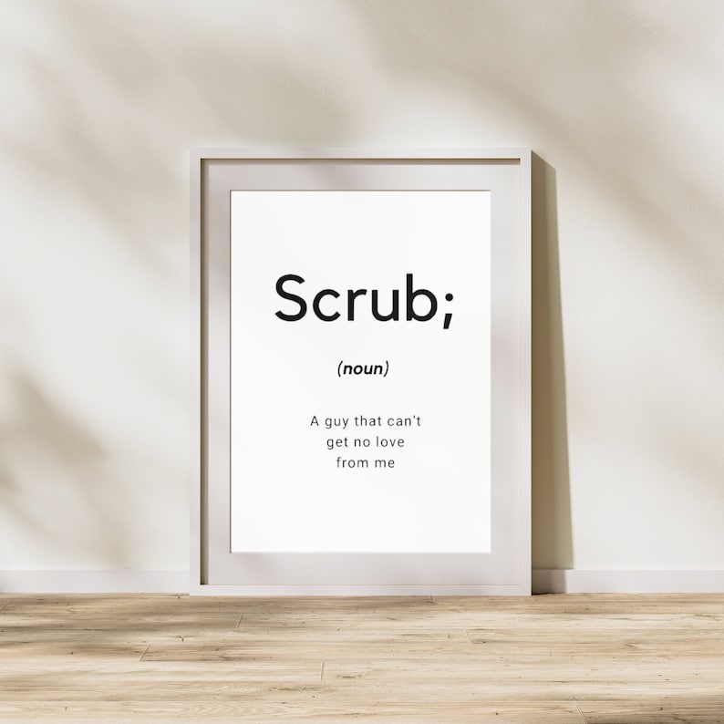 Vintage TLC No Scrubs Poster - 90s Music Lyrics Print - Etsy