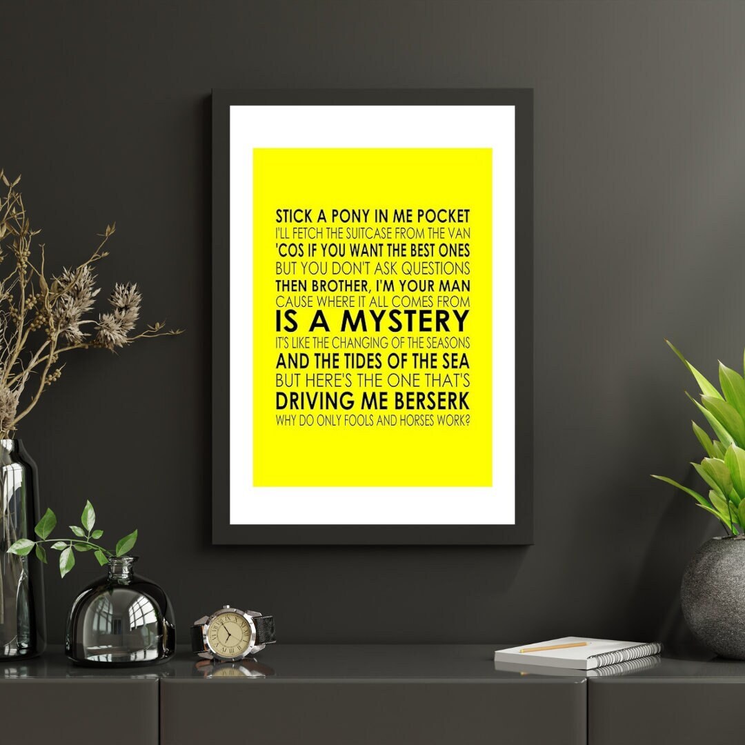 Quirky British Comedy Print - Only Fools TV Show Memorabilia - Etsy